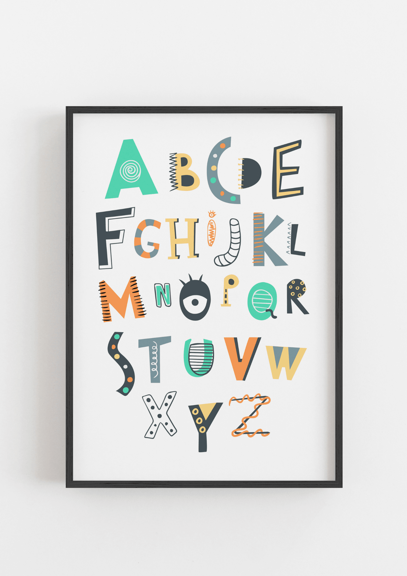 Monsters Alphabet Kids Poster – The Ditzy Dodo