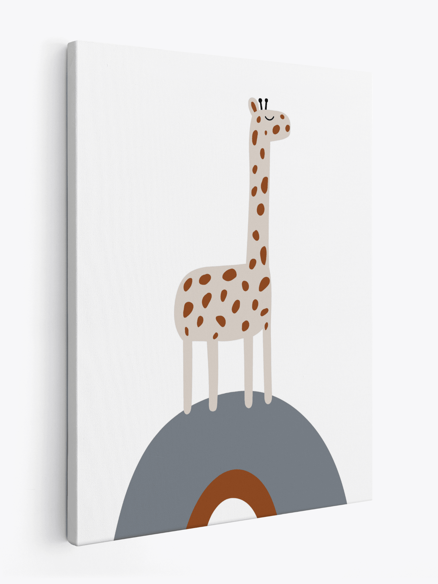 Bohemian Giraffe Painting Boho Tropical Giraffe Wall Art Print Blush